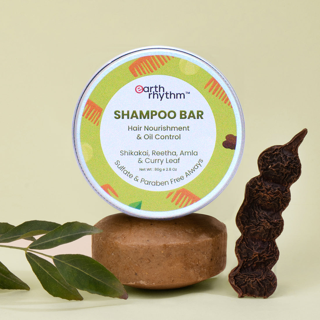 Shampoo Bar with Shikakai, Reetha, Amla & Curry Leaf
